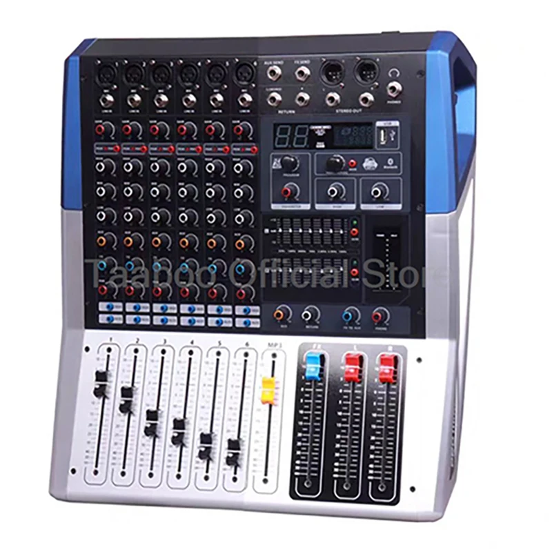 6/8/12 Channels Sound Audio Mixer Dj Mixing Console with Power ...