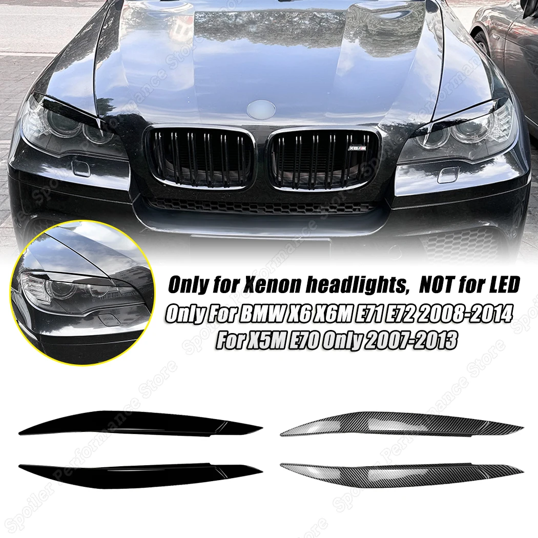 Only-For-BMW-X6-X6M-E71-E72-2008-2014-X5M-E70-2007-2013-Eyebrows-Eyelid ...
