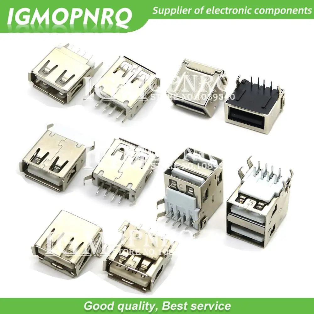 5PCS-USB-Type-A-Standard-Port-Female-Male-Solder-Jacks-Connector-PCB ...