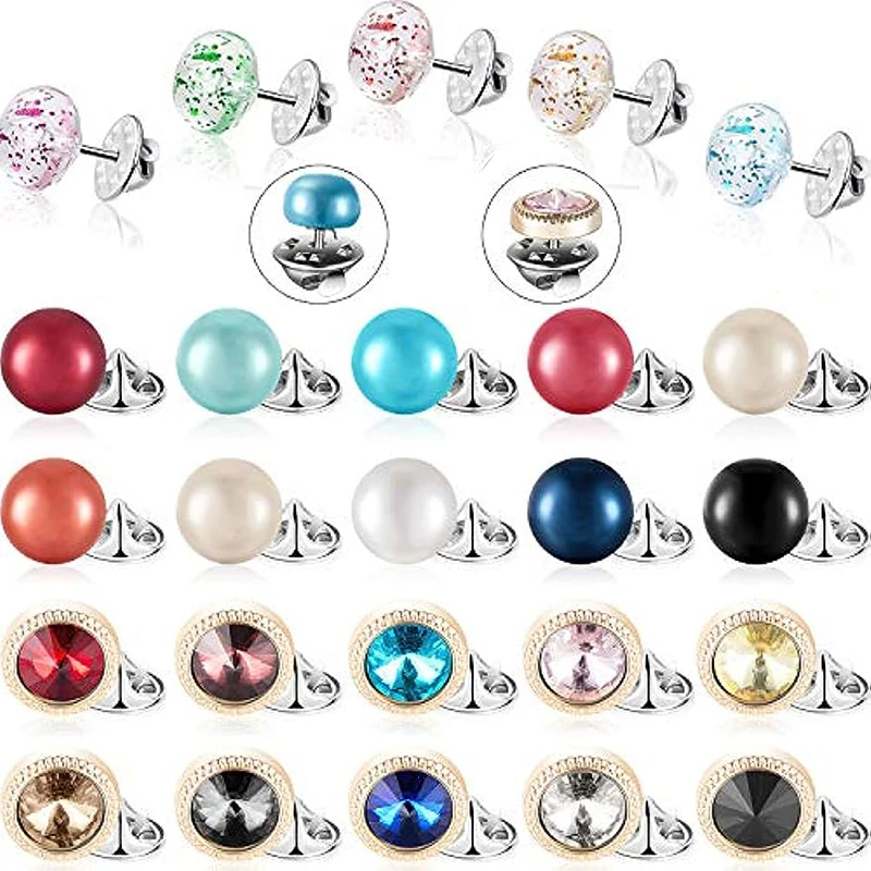 Botones-de-broche-de-camisa-para-mujer-botones-de-broche-de-diamantes ...