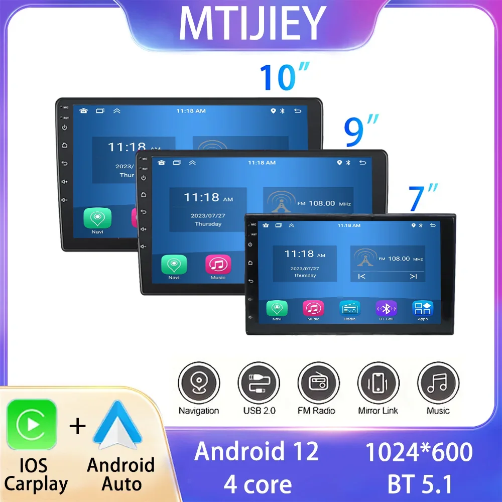 7-9-10-Android-12-Car-Radio-Androidauto-Carplay-2-Din-GPS-Car-Audio ...