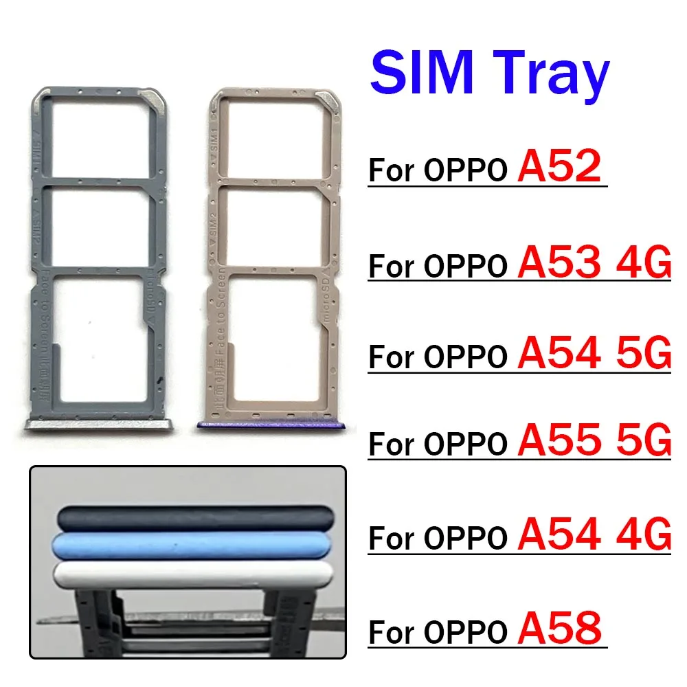New For OPPO A52 A53 A54 A55 A57 A58 4G 2022 SIM Card Tray Slot Holder ...