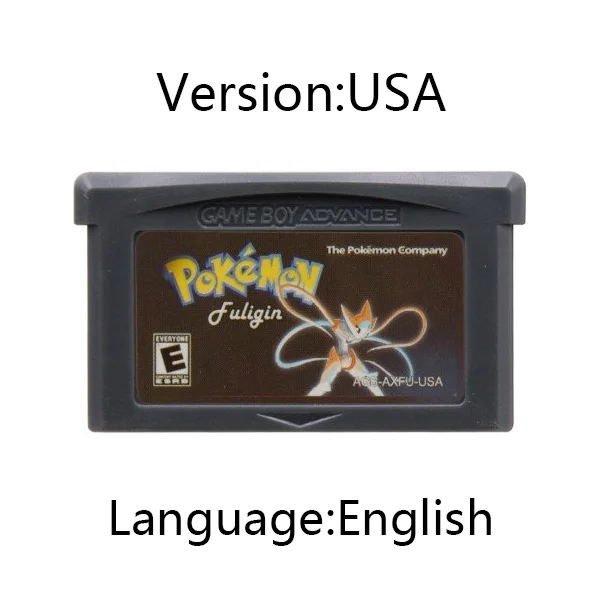 Pokemon Series GBA Game Cartridge 32-Bit Video Game Console Card ...