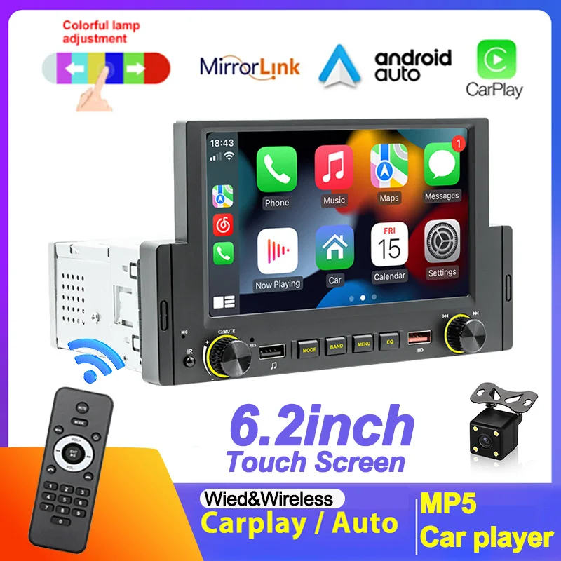 Radio-con-GPS-para-coche-reproductor-Multimedia-con-Android-CarPlay-pantalla-coche-android-auto ...