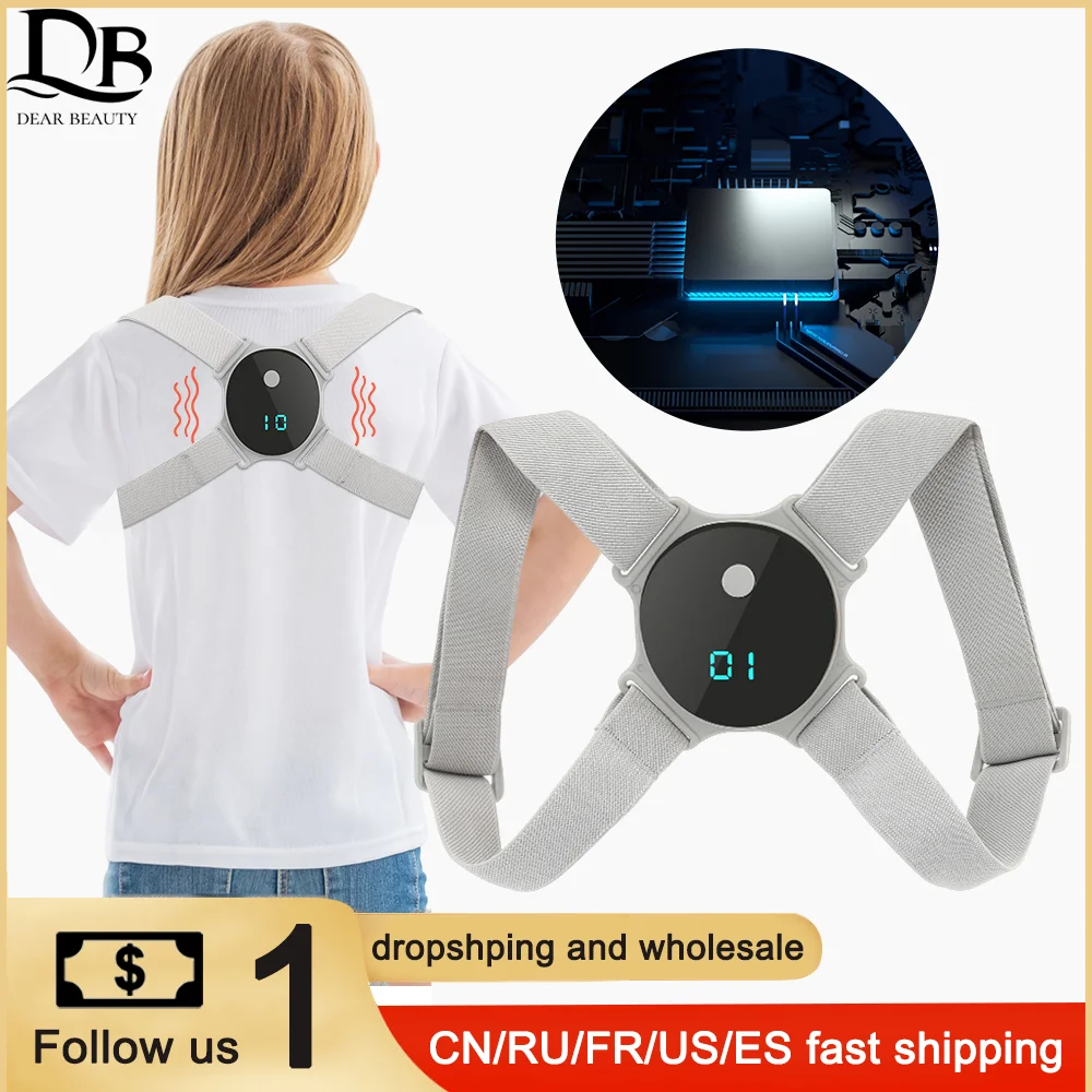 LCD-Back-Posture-Corrector-Belt-Adjustable-anti-camel-Neck-Brace ...