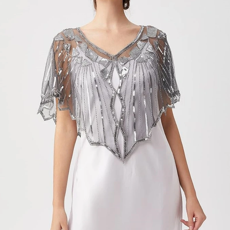 1920s-Retro-Beaded-Sequin-Flapper-Shawl-Loose-Decoration-Outerwear ...