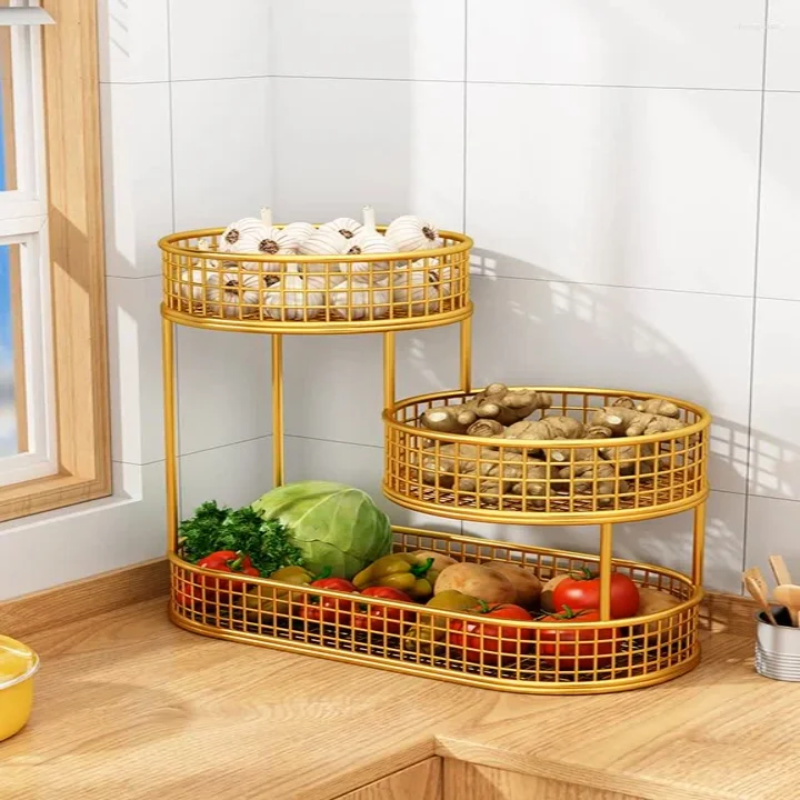 Countertop Fruit and Vegetables Basket | Multipurpose Anti Rust Metal ...