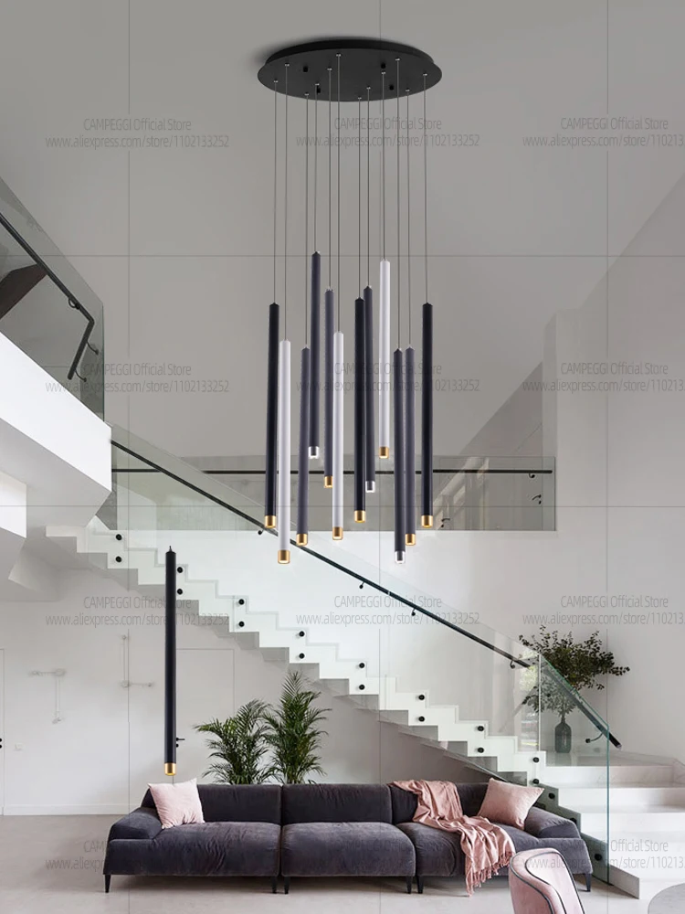 long Strip chandelier Modern Lighting Fixture Ceiling Hang Pendant ...