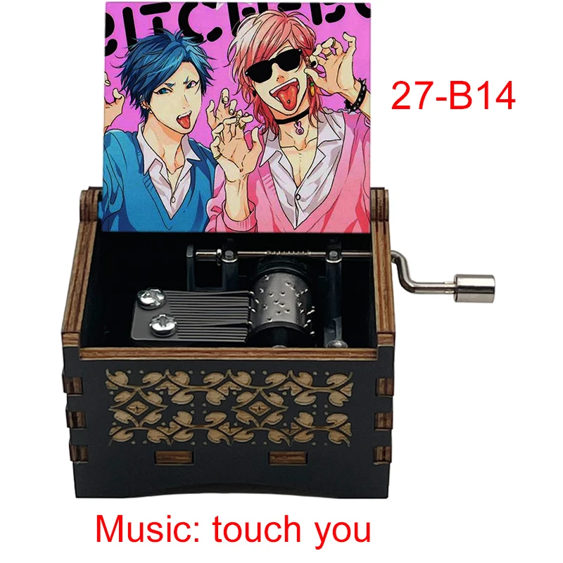 Yarichin-b-Club-Ayato-Yuri-print-Wooden-music-theme-touch-you-black ...