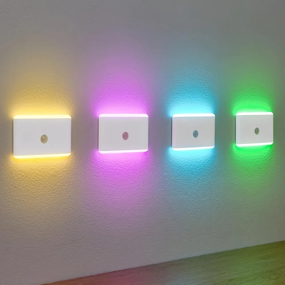 1/2pcs of RGB Rechargeable Dimming LED Rainbow Switching Light Color ...