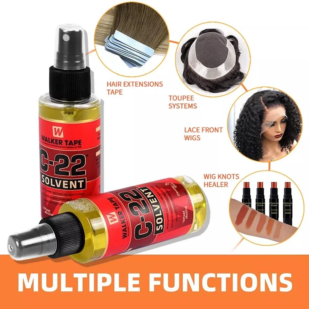 C 22 extensão do cabelo removedor adesivo spray walker fita peruca cola ...