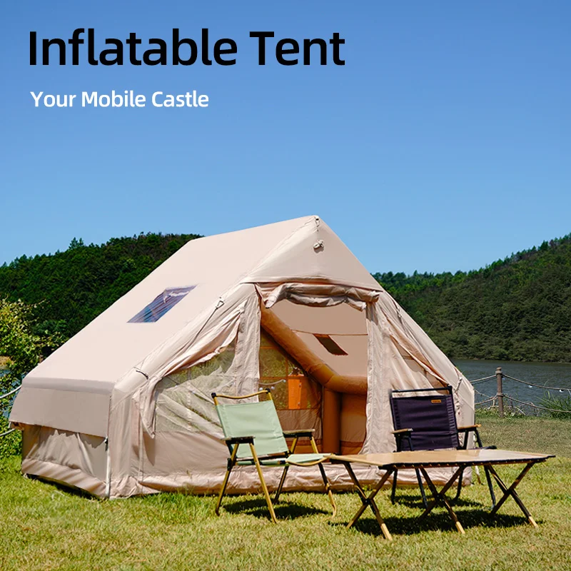 Easy Set up Inflatable Camping Tent 4-6 Person Camping Outdoor Air Blow ...