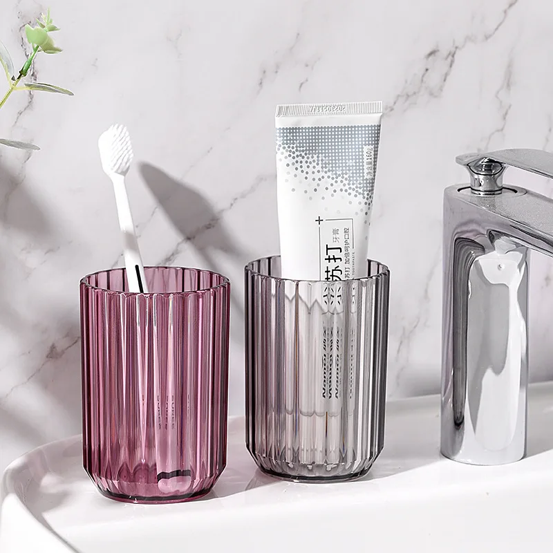 Bathroom-Washing-Cup-Home-Toothbrush-Cups-Plastic-Transparent-Mouthwash ...