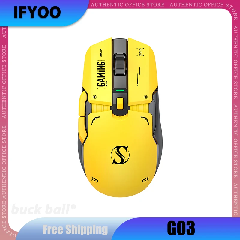 IFYOO-G03-Wireless-Mouse-2-4g-Lightweight-Paw3395-2-Mode-26000dpi-RGB ...