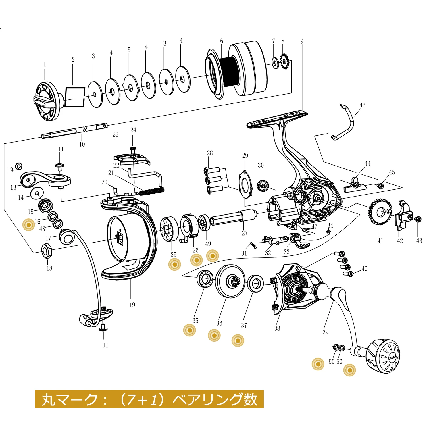 Fishing Reel Parts Diagram