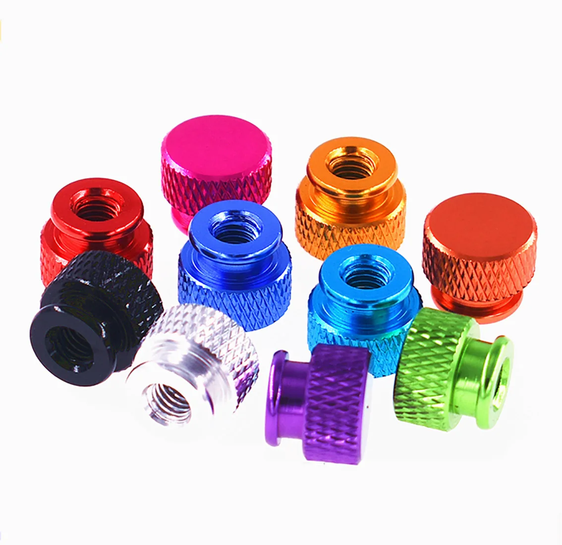 2Pcs Colourful Blind Hole Nut M3 M3.5 M4 M5 M6 Aluminium Alloy Knurled ...