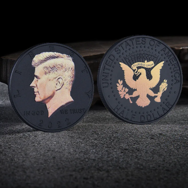 2022 Kennedy Head Commemorative Coin Decorative Coin Gold Plated ...