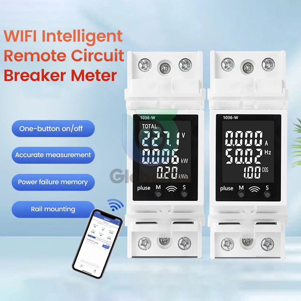APP-WiFi-Din-Rail-Power-Monitor-Wattmeter-Voltmeter-Ampermeter-Digital ...