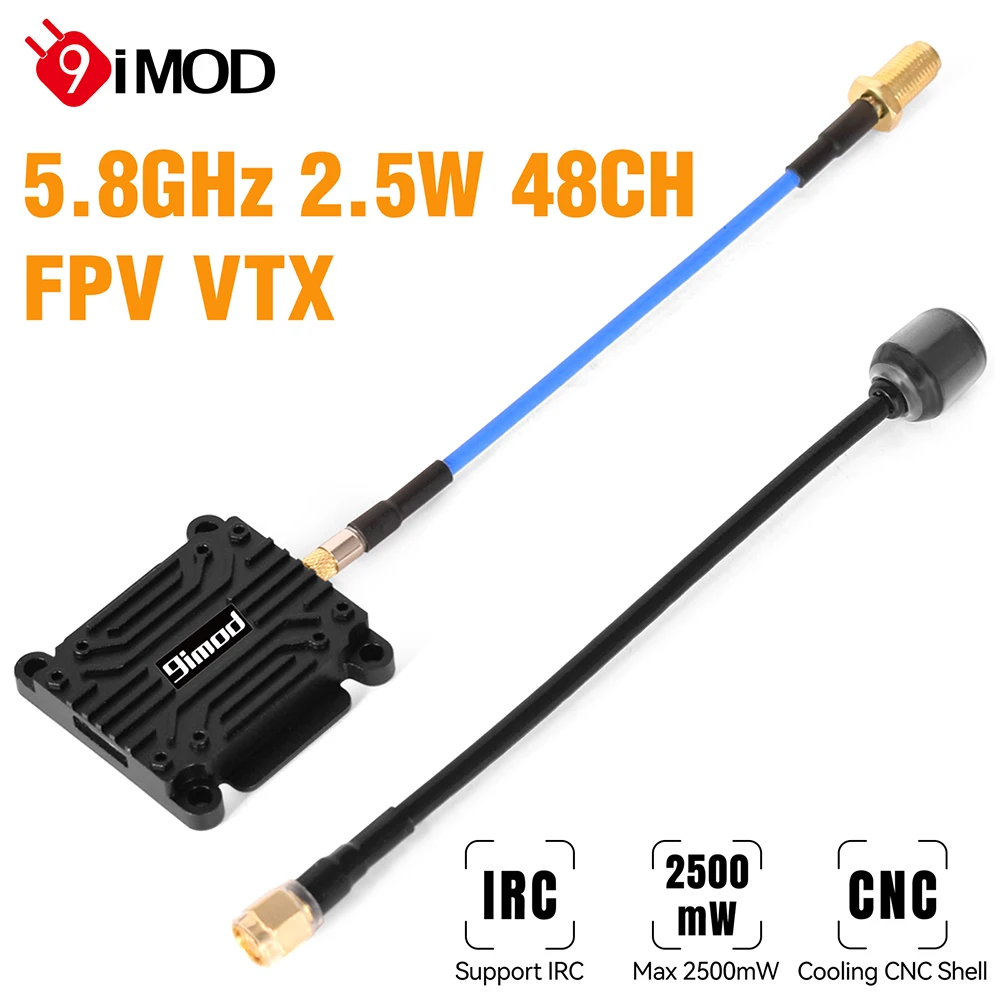 9IMOD-5-8GHz-2-5W-48CH-FPV-VTX-Video-Transmitter-with-CNC-Shell-Pitmode ...