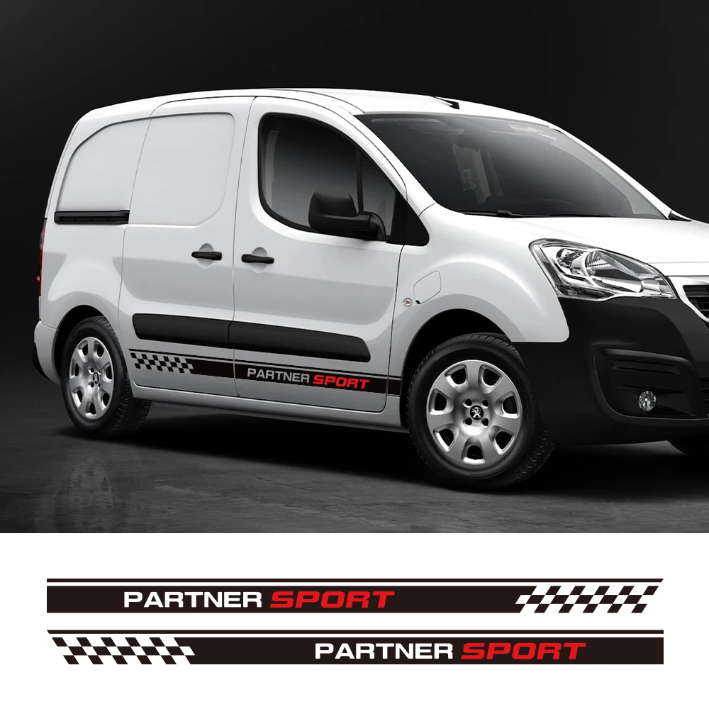Car-Door-Side-Stickers-For-Peugeot-Partner-Camper-Cargo-Van-Minivan ...