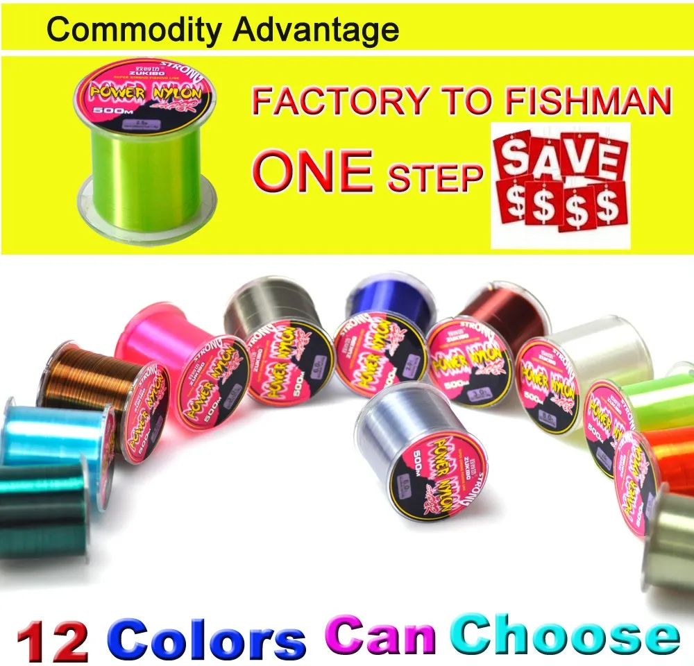 ZUKIBO-500M-Nylon-Fishing-Line-Japanese-Durable-Monofilament-Carp ...