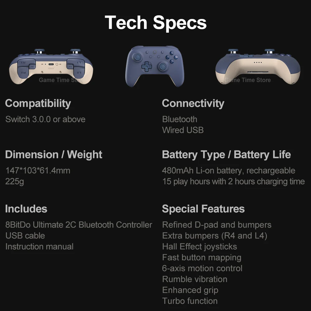Nintendo Switch Pro Controller 8bitdo Ultimate 2c Bluetooth Controller
