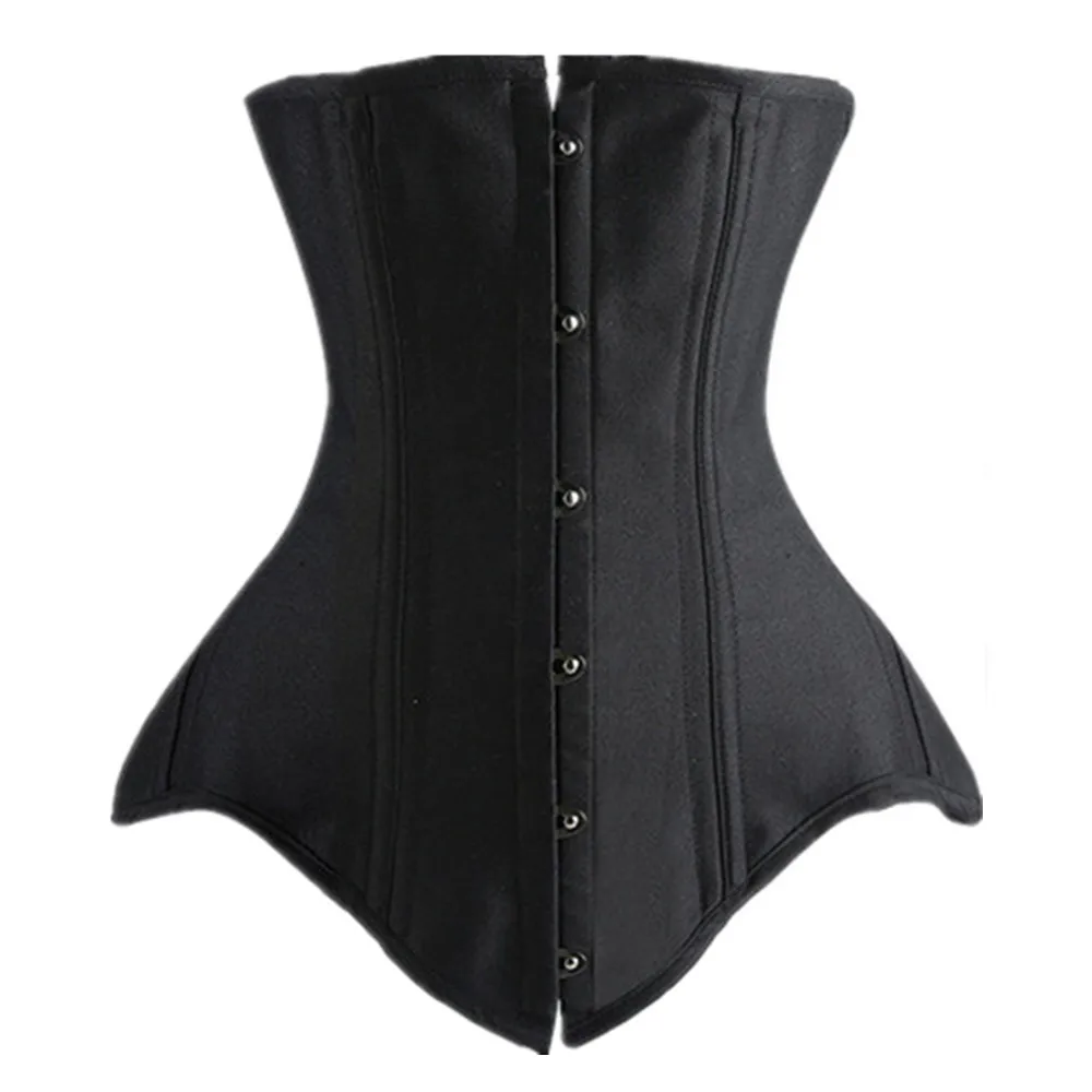 Steel-Double-Boned-Overbust-Long-Torso-Corsets-Bustiers-Waist-Trainer ...