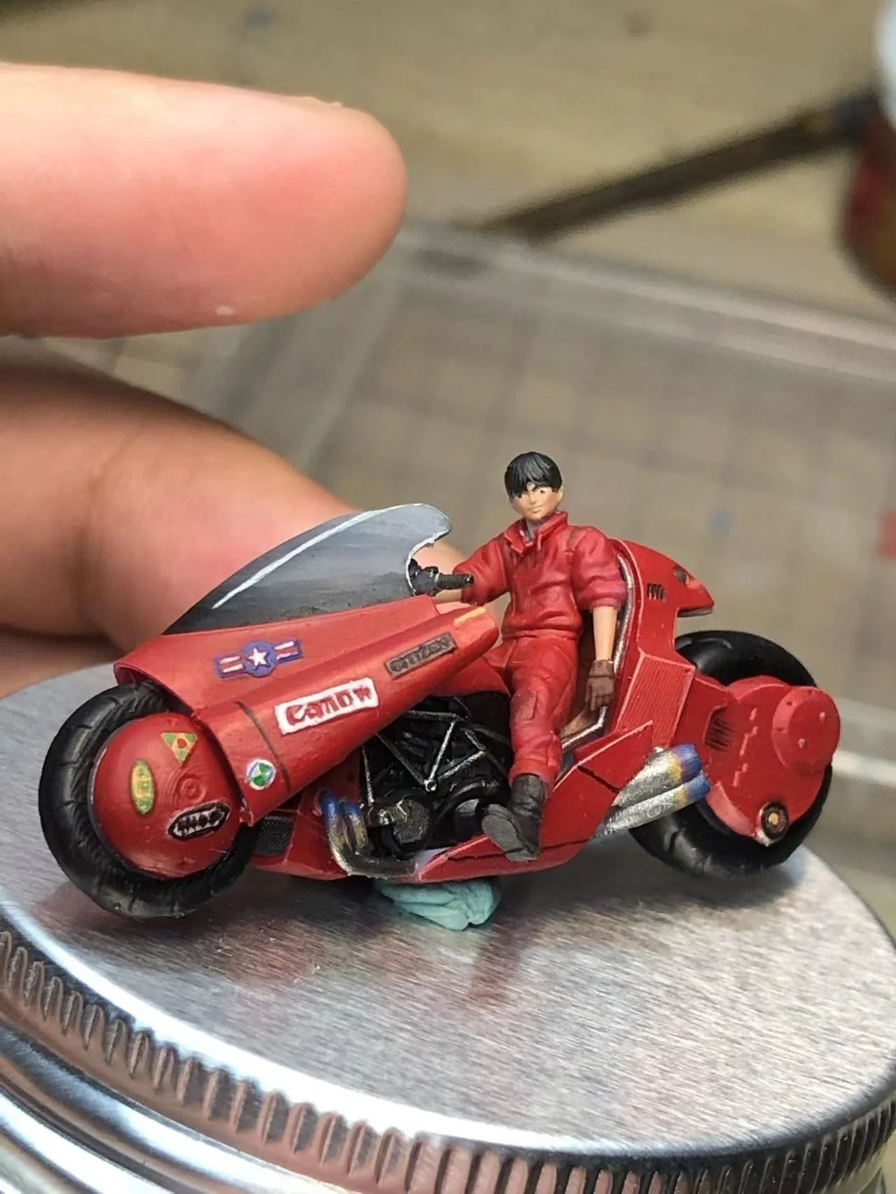 1:64 Scale Resin Die casting Jintian Motorcycle Doll Car Scene Model ...