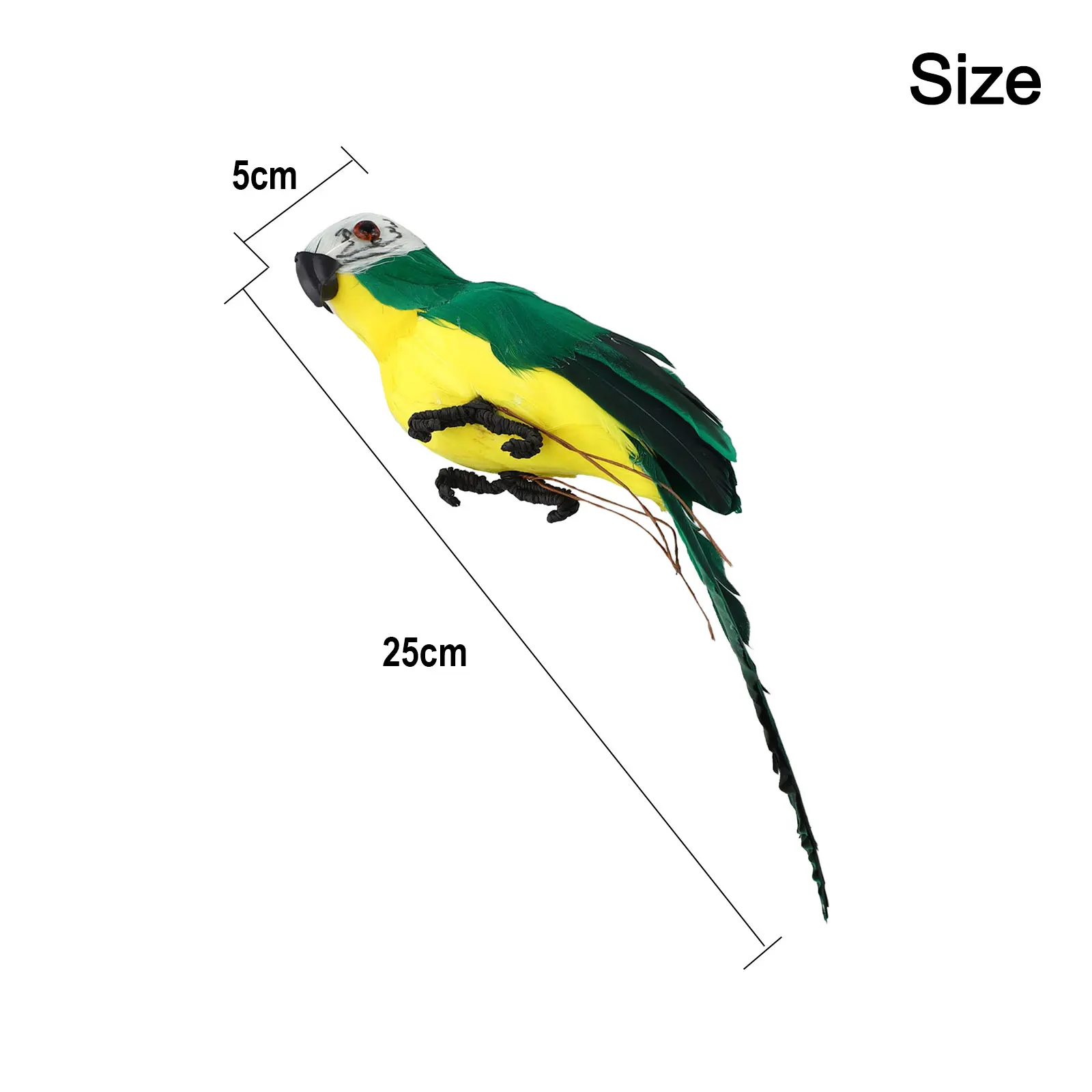 Décor Simulation Parrot Foam Imitation Garden Lifelike Ornament 25cm ...