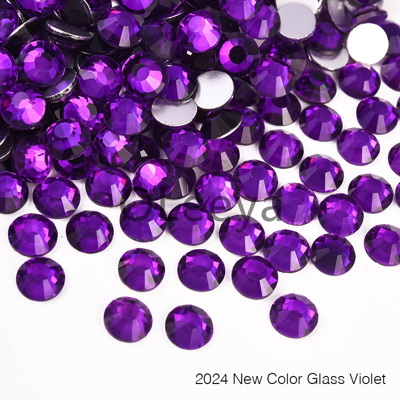 2024-New-Violet-Crystal-Loose-Non-Hot-Fix-Rhinestones-Glass-Strass-Non ...