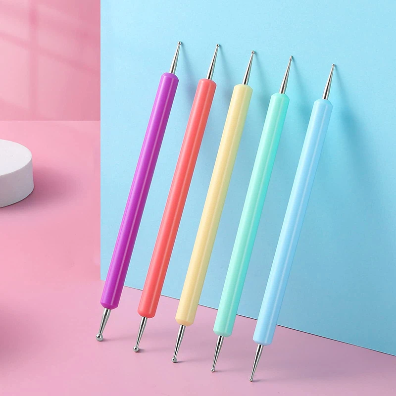 5pcs-Nail-Art-Dotting-Tools-Tracing-Stylus-Embossing-Stylus-with-Double ...