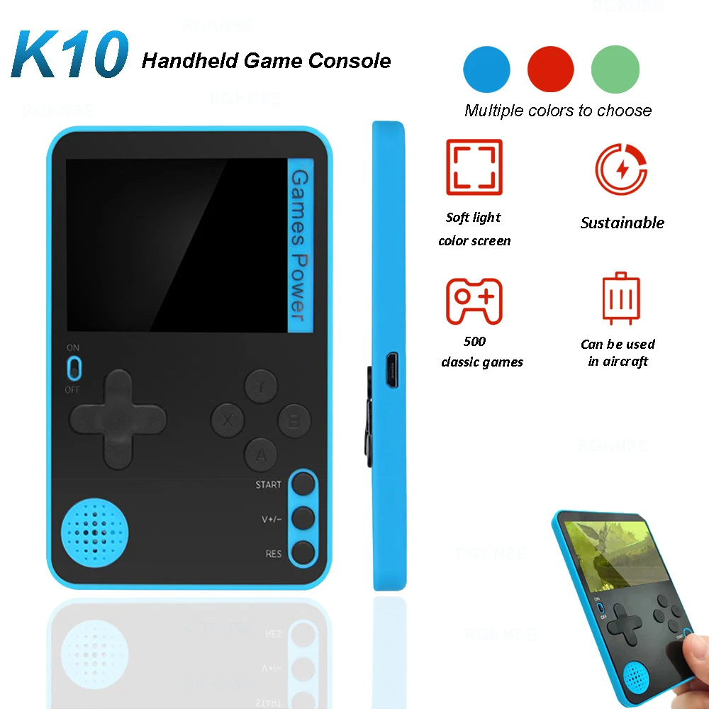 Consola-de-juegos-port-til-Ultra-delgada-K10-500-juegos-cl-sicos ...