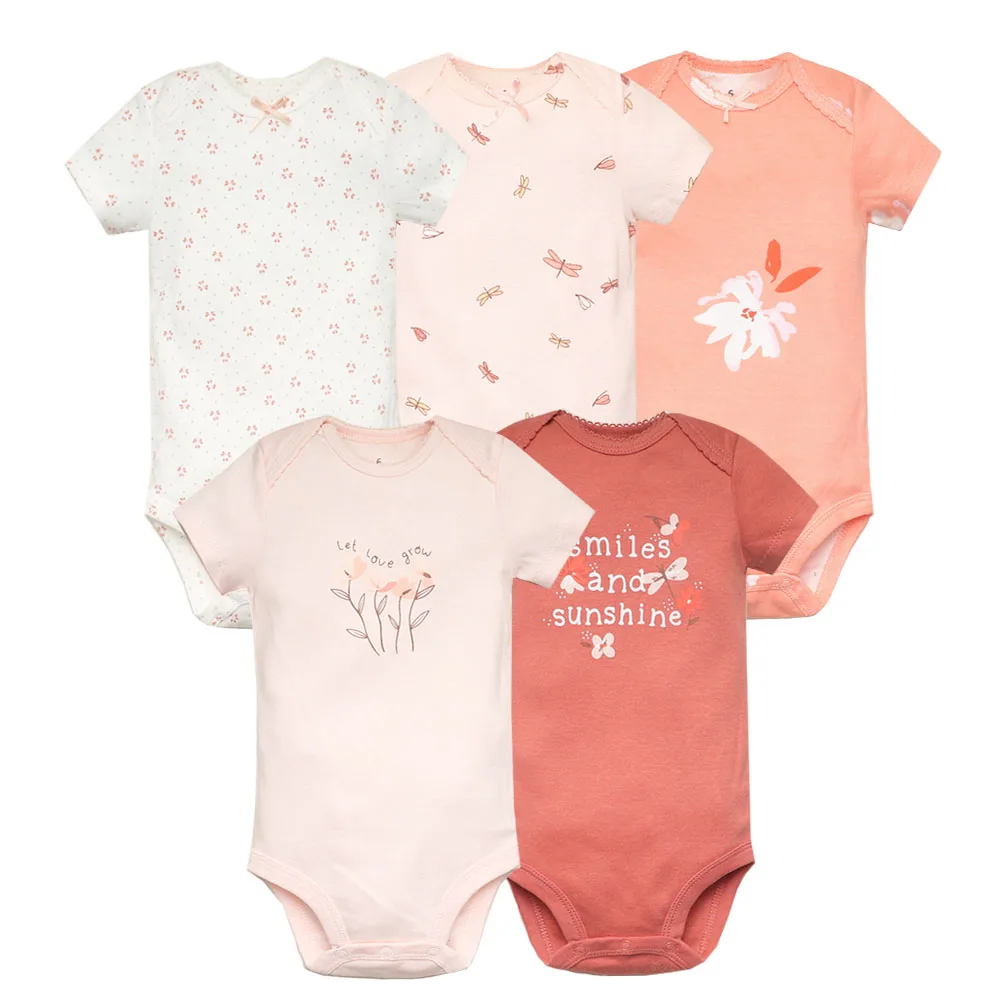 New-Fashion-5PCS-Lot-Baby-Bodysuits-Soft-Cotton-Summer-Baby-Girl ...