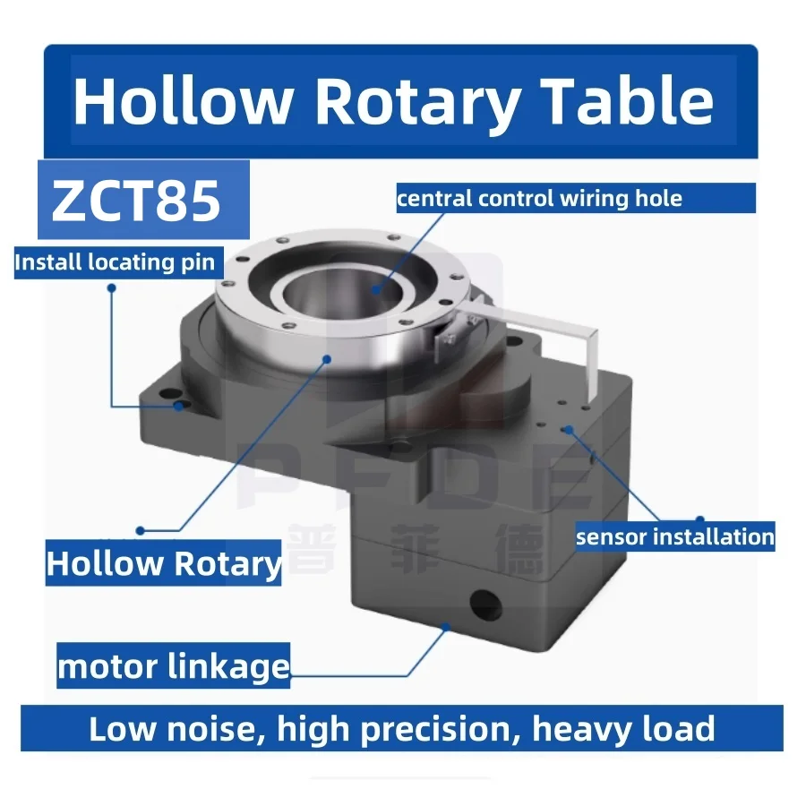 360 Degree CNC Electric Rotary Table ZCT85 CNC Turntable Electric Circular Positioner Rotating ...