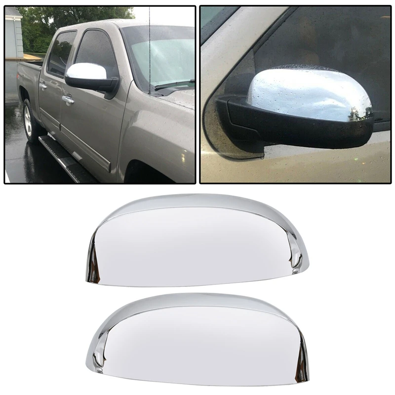 2pcs-Chrome-Side-Rearview-Mirror-Cover-Cap-For-Chevy-Silverado-2007 ...