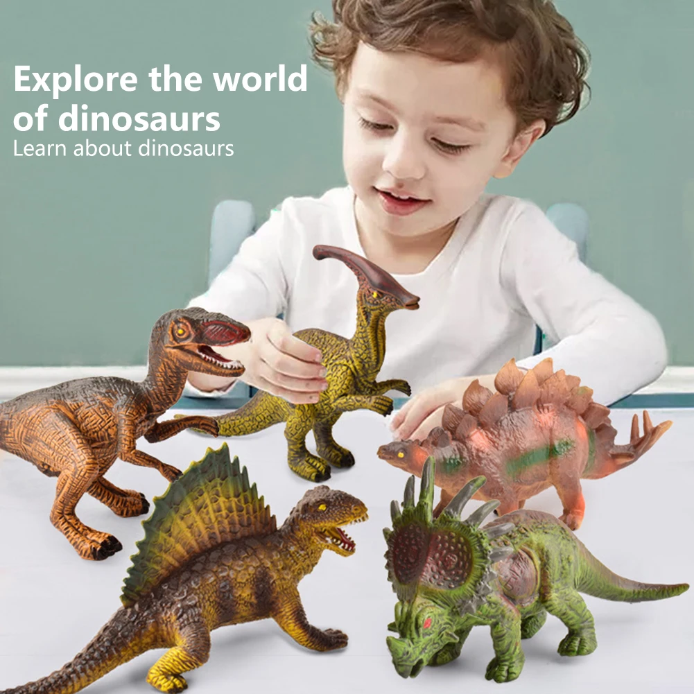 4pcs/set Small Dinosaur Model Toy Mini Jurassic Tyrannosaurus Raptor ...