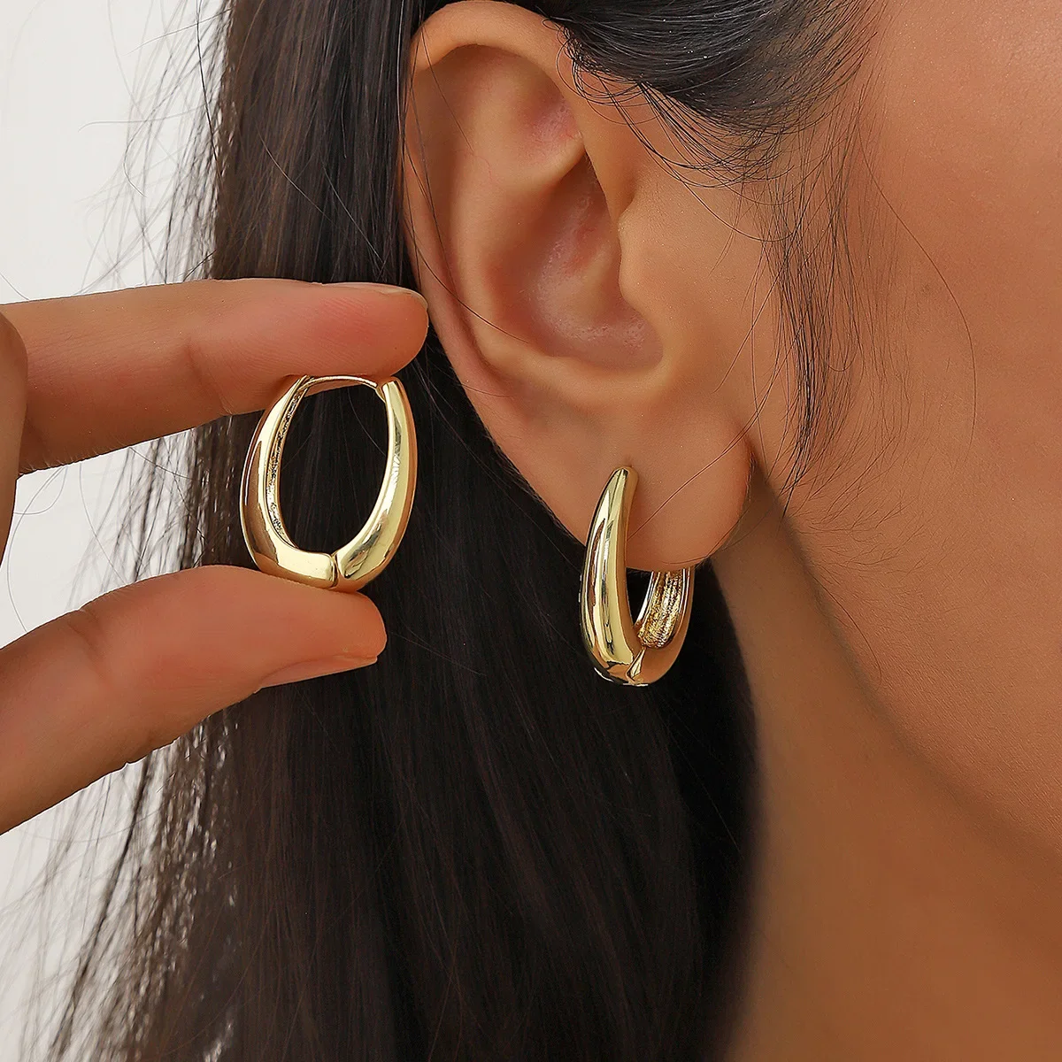 Stainless-Steel-Round-Circle-Hoop-Earrings-For-Women-Fashion-Vintage ...