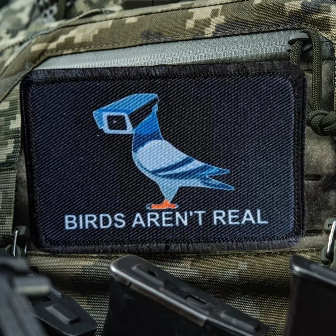 Birds-Aren-t-Real-Printed-Hook-Loop-Patch-Fun-Conspiracy-Humor-Joke ...