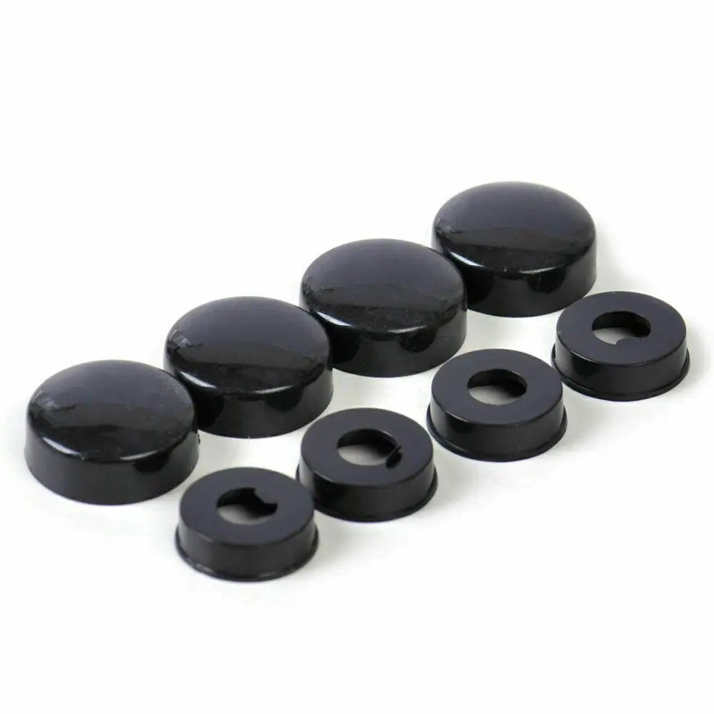 4pcs-Black-Screw-Cap-Bolt-Caps-Covers-For-Car-Truck-Van-License-Plate ...