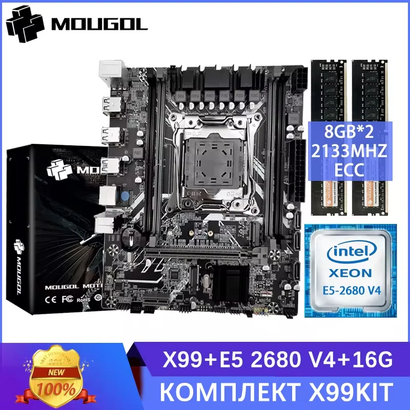 MOUGOL-NEW-X99-DDR4-Motherboard-Set-with-Xeon-E5-2680-V4-LGA2011-3 ...