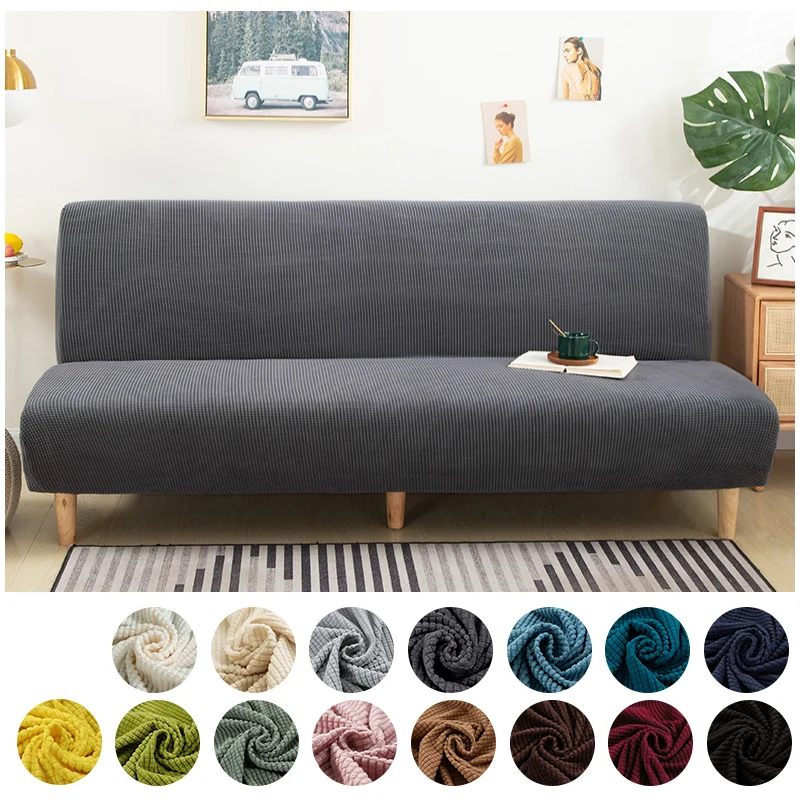 Without Armrest Sofa Bed Covers | Armless Sofa Bed Cover | Fleece Sofa ...