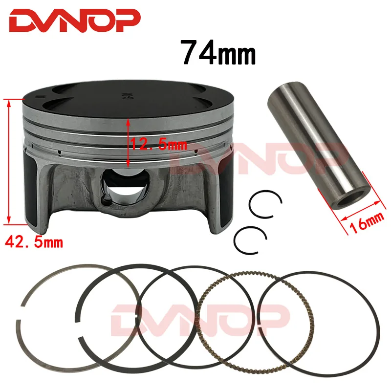 Motorcycle piston 74mm Zongshen CBS300 Engine 4 Valves Water Cooler ...