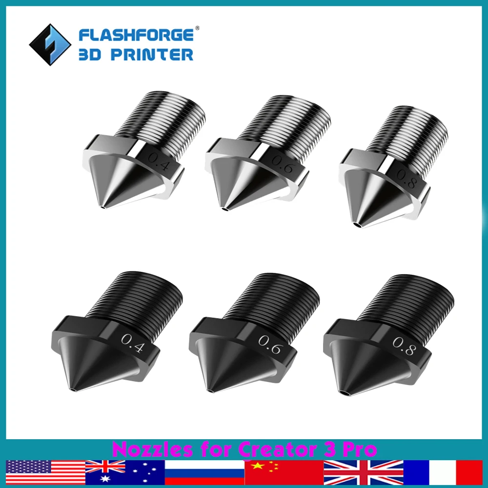 Flashforge-High-Temperature-Hardened-Nozzle-for-Creator-3-Pro-Creator-4 ...
