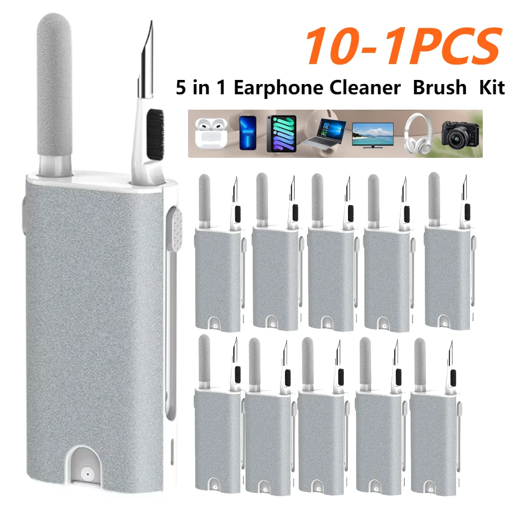 5 in 1 Earphone Cleaner Brush Kit Camera Phone Tablet Laptop TV Screen ...