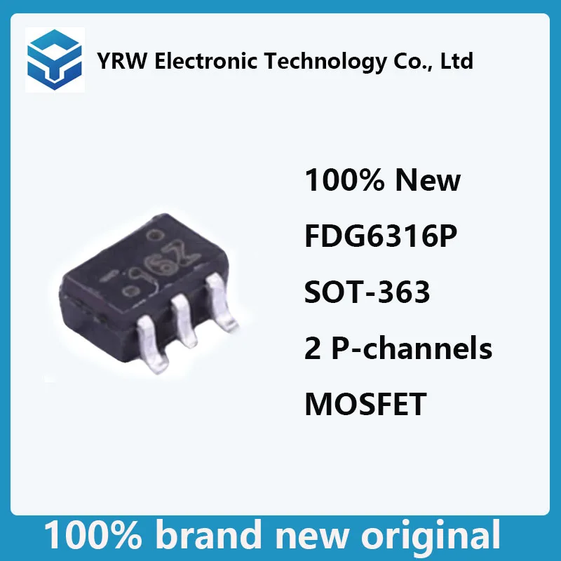 100PCS-FDG6316P-FDG6316-6316-16Z-16B-SOT363-2-P-channels-MOSFET ...