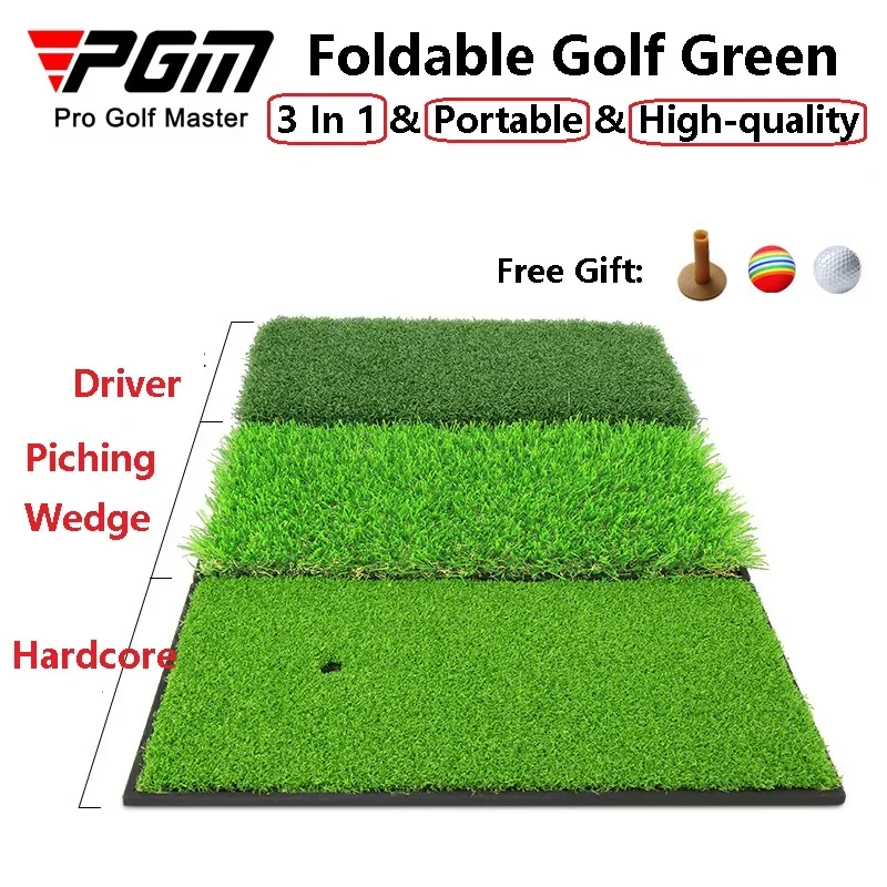 PGM-3-in-1-Foldable-Golf-Hitting-Mat-Portable-Swing-Trainer-with-Tee ...