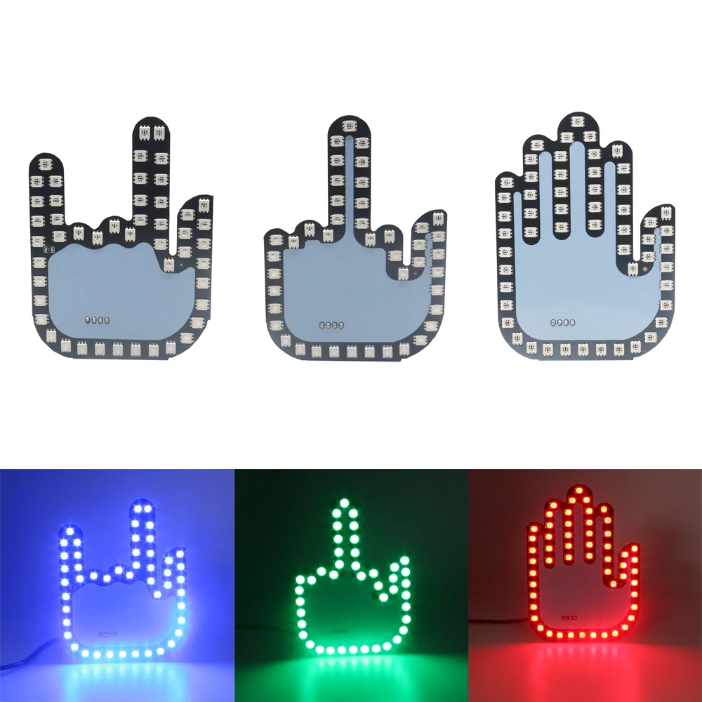 Colorful-LED-RGB-USB-Fun-Gesture-Light-Car-Finger-Gesture-Light-Hand ...