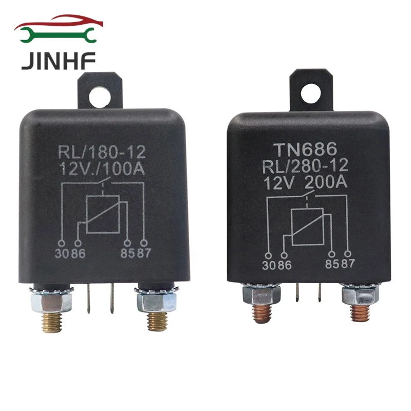 New-1pc-High-Current-Relay-Starting-relay-200A-100A-12V-24V-Power ...