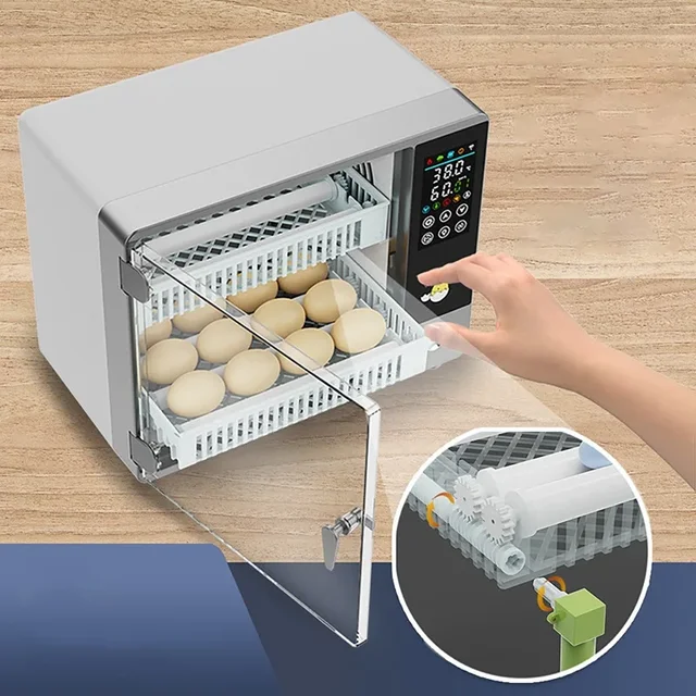 24 Eggs Incubator Fully Automatic Turning Hatching Brooder Farm Bird ...