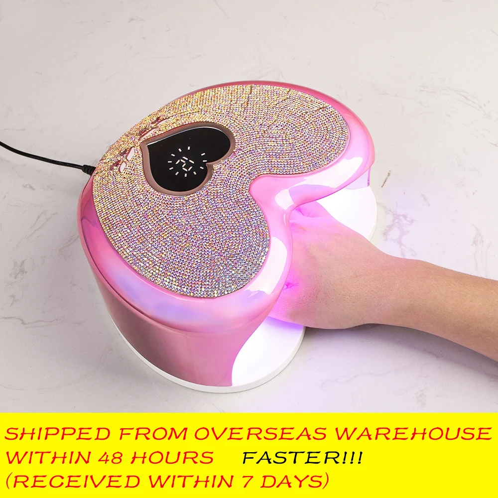 96W-Rechargeable-Nail-Lamp-with-Rhinestone-Nail-Gel-Dryer-Pedicure ...